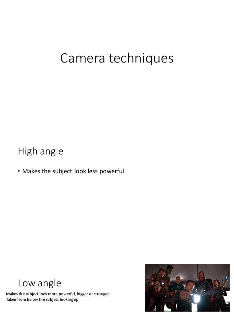 Camera Techniques 1 | PDF