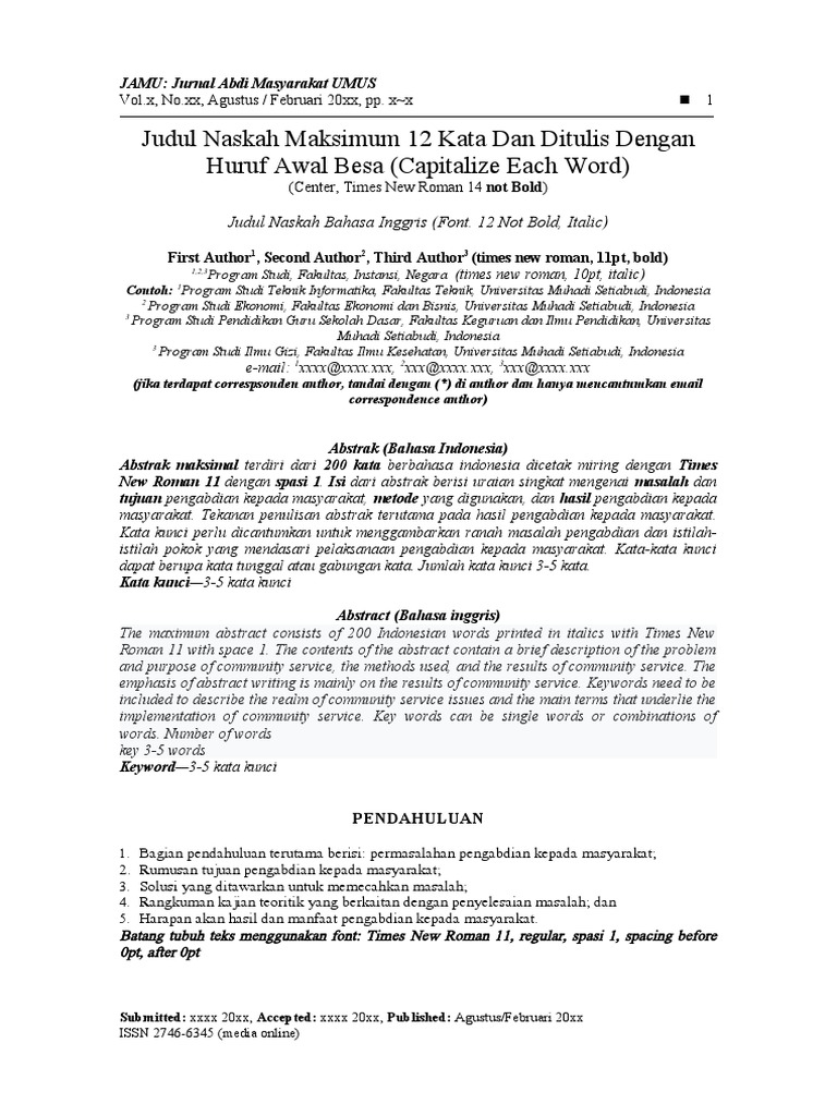 Template JAMU - 2021 | PDF