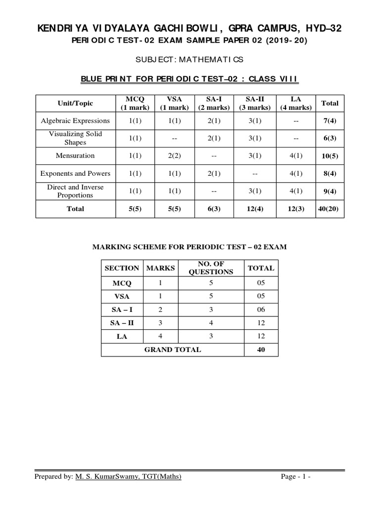 Periodic Test 2 Paper 2 | PDF | Volume | Gases