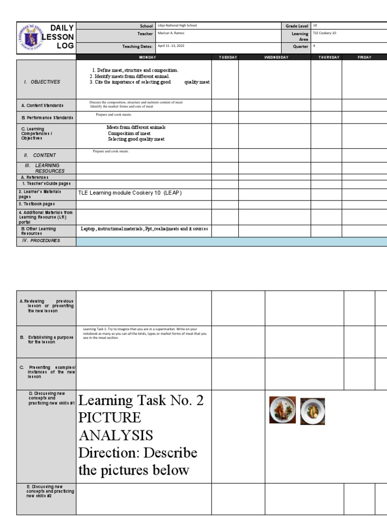 DLL Q4 WK 1 Meat Cuts | PDF