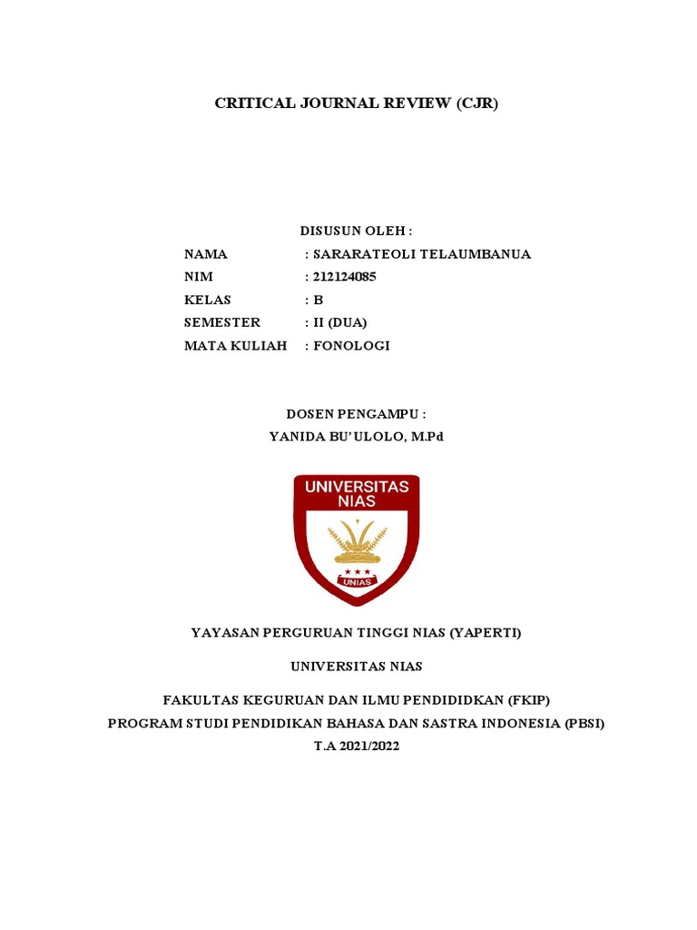 1 CJR Fonologi | PDF