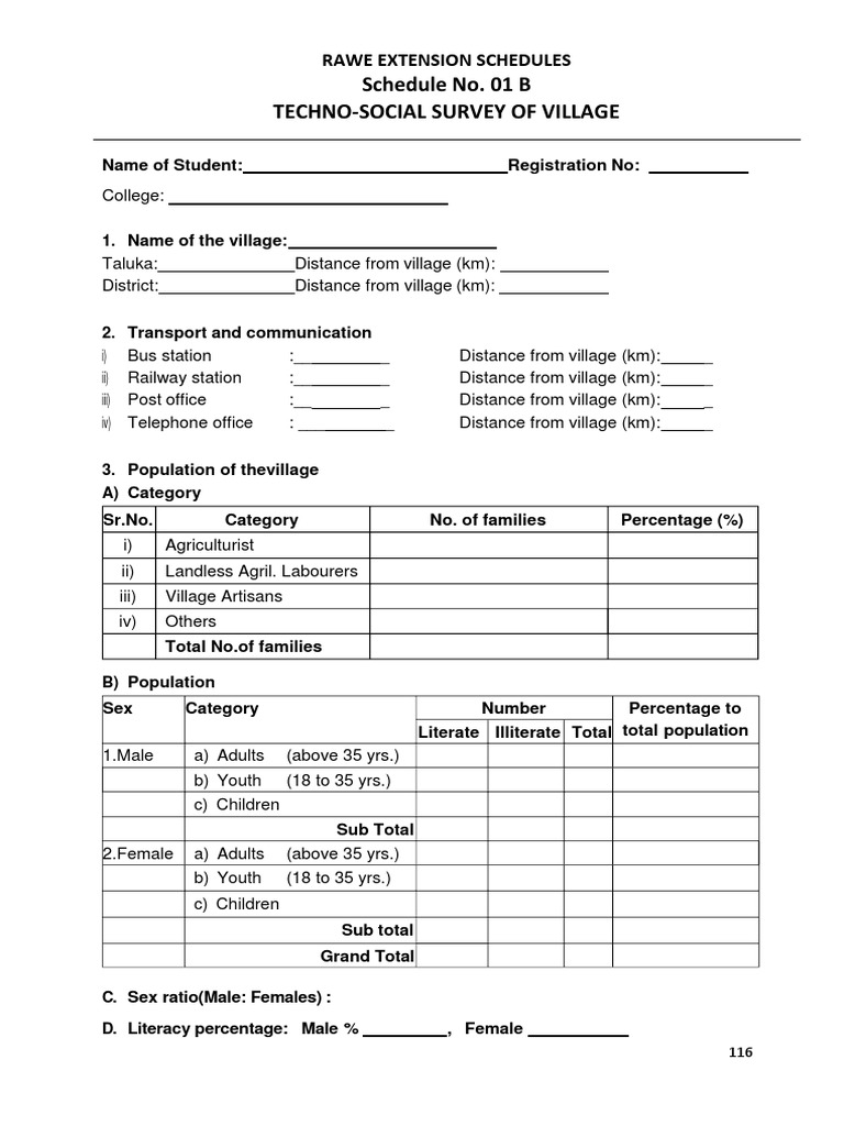 Village Survey-Revised | PDF | Agriculture | Cattle