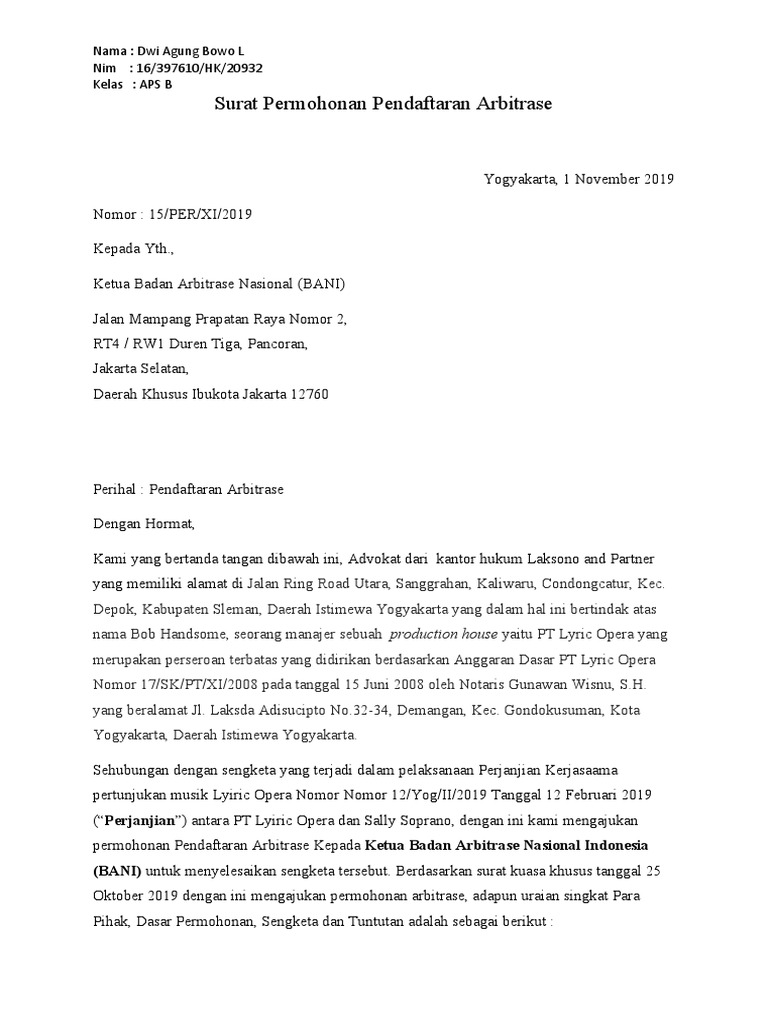 Permohonan Arbitrase Agung | PDF | Politik | Ilmu Sosial