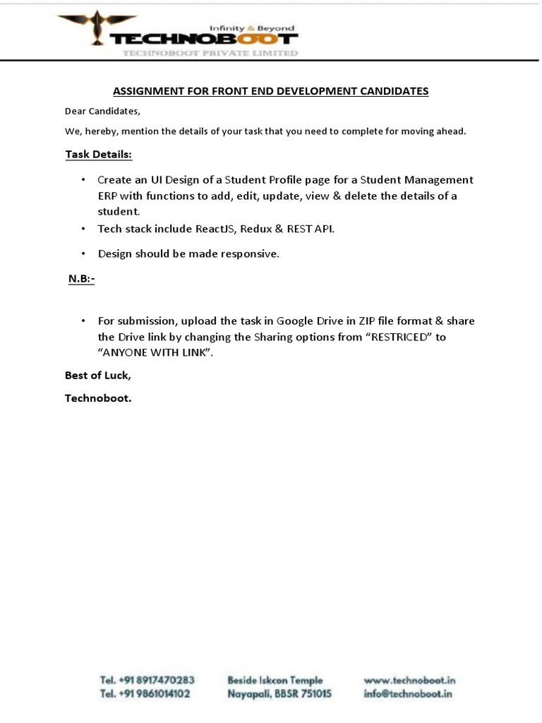 Front-End Task | PDF | Computers