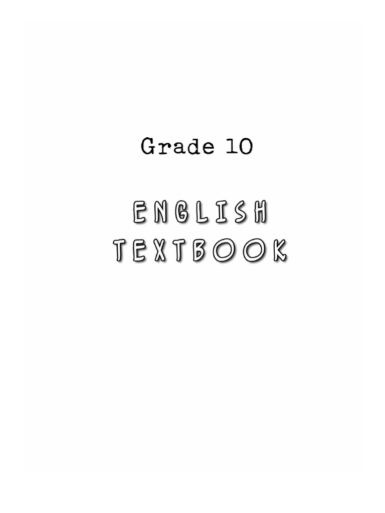 Grade 10 English Textbook | PDF