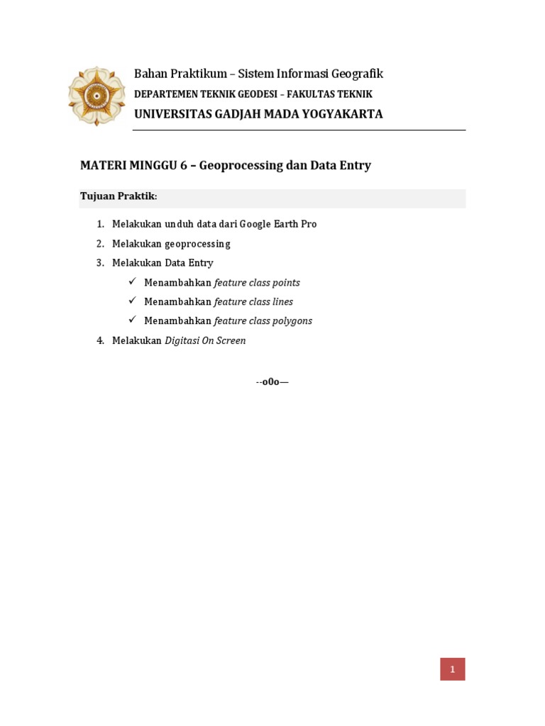 M6 - Geoprocessing Dan Data Entry - ArcGIS | PDF