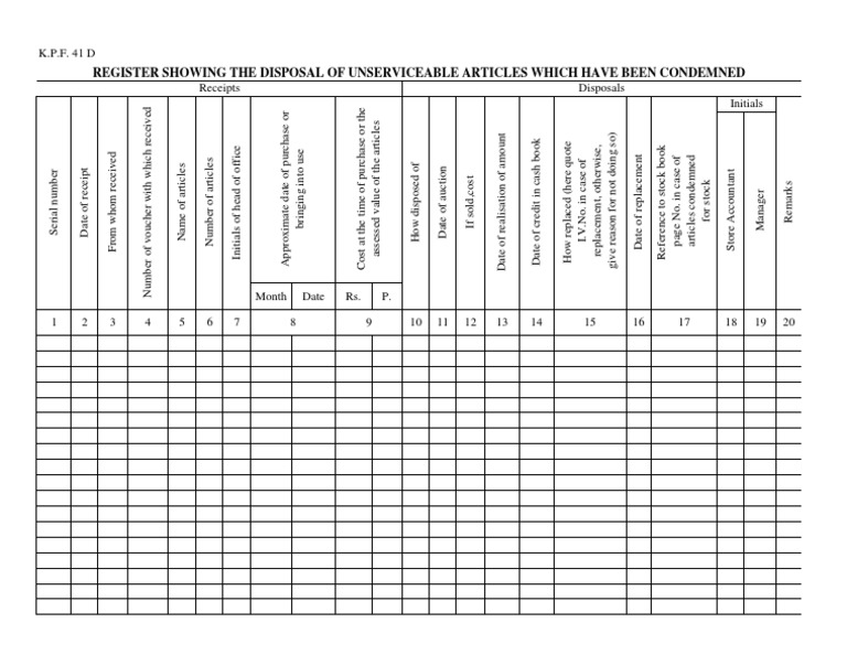 Condemn Register Format Guide | PDF