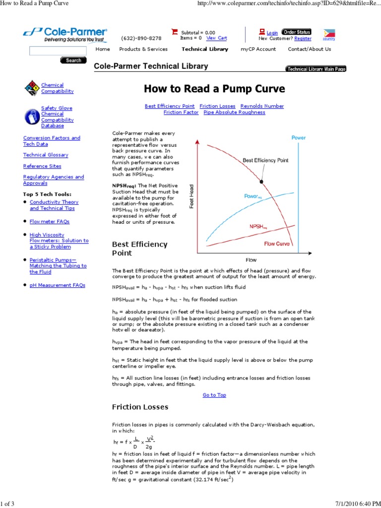 How To Read A Pump Curve | PDF | Reynolds Number | Pump