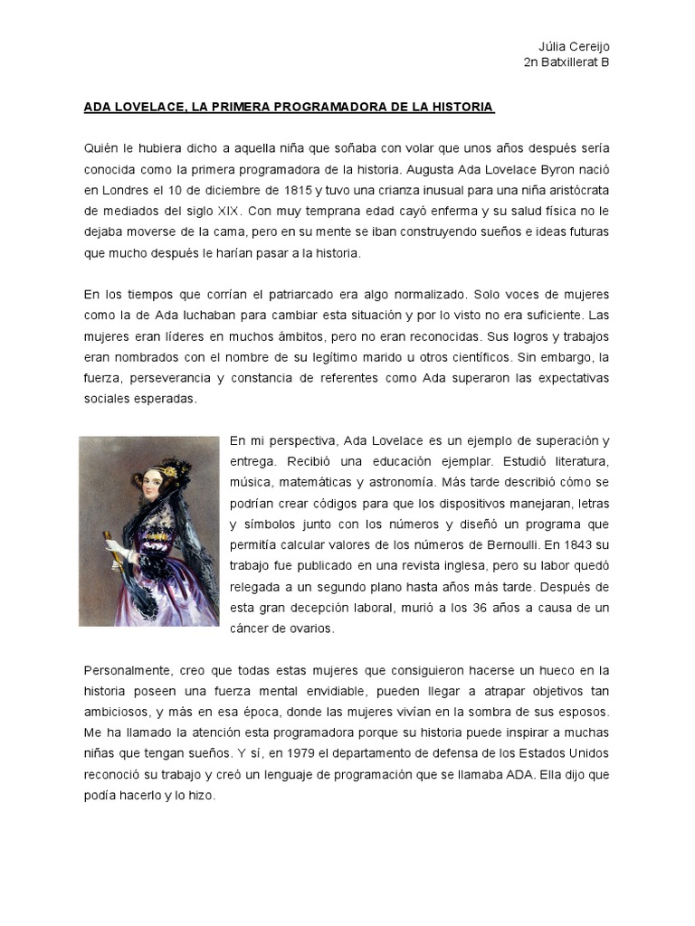 Ada Lovelace | PDF Ada Lovelace | PDF