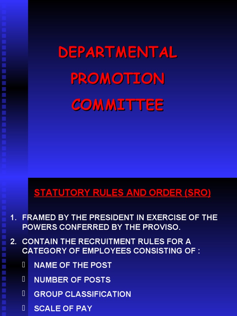 Departmental Promotion Committee | PDF | Performance Appraisal ...