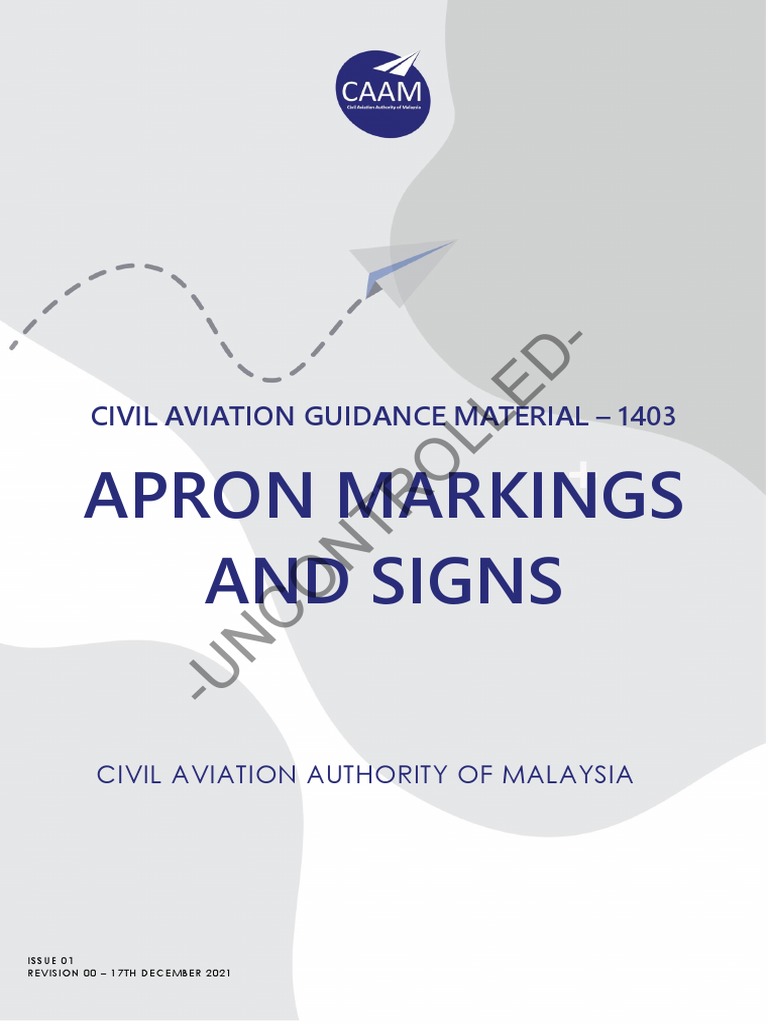 CAGM 1403 Apron Markings and Signs | PDF | Specification (Technical Standard) | Aerodrome