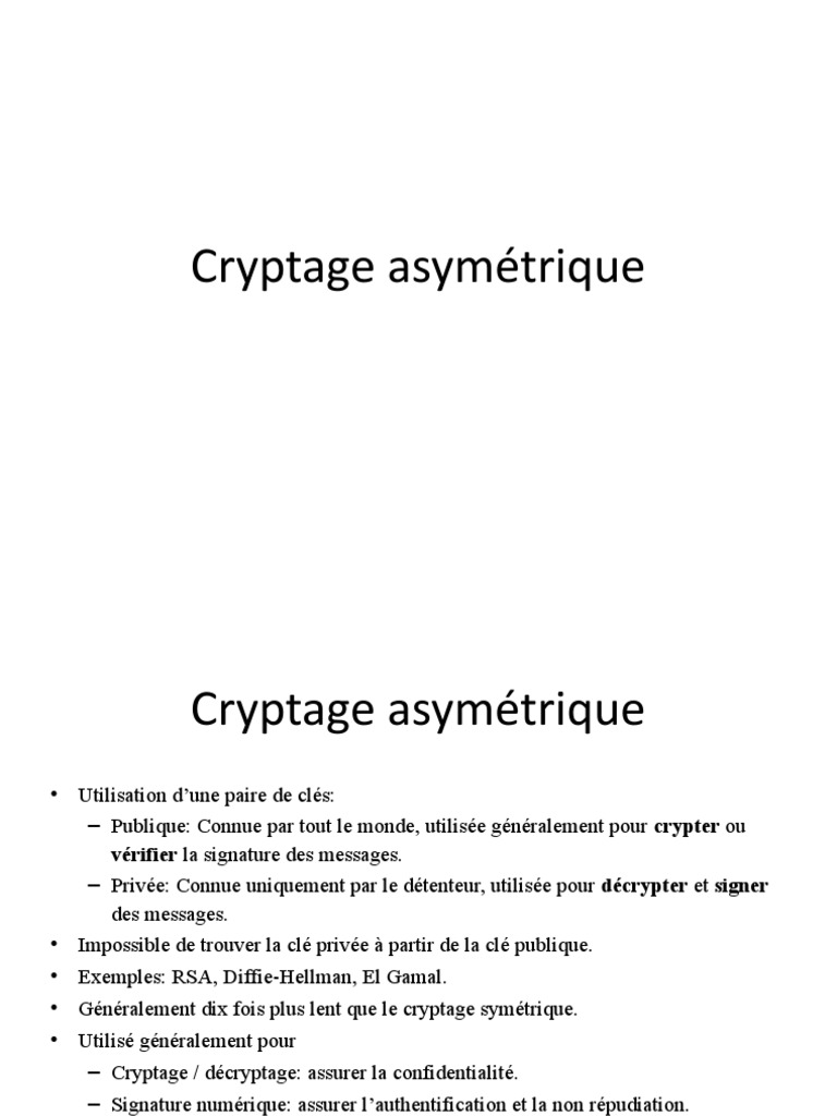 Cryptage asymetrique-RSA | PDF | Public-key cryptography | Cryptage
