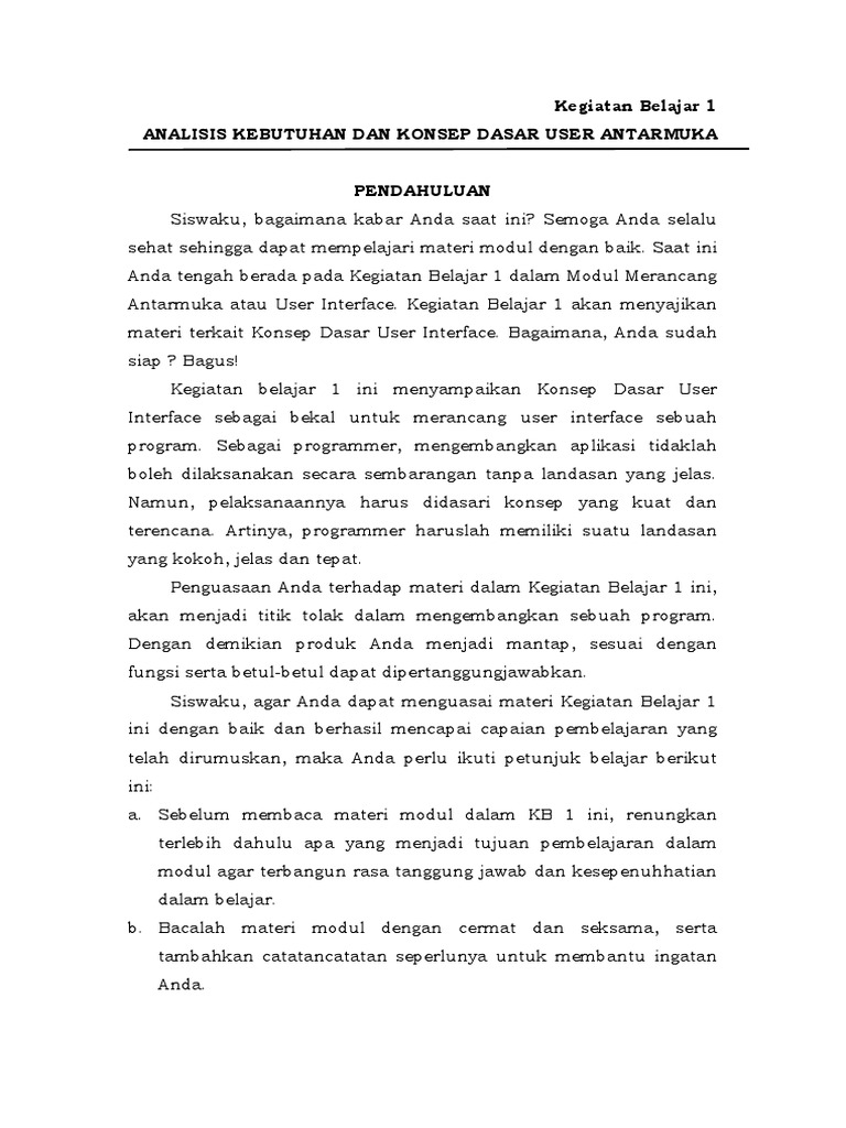Bahan Ajar Merancang User Interface | PDF | Seni | Komputer