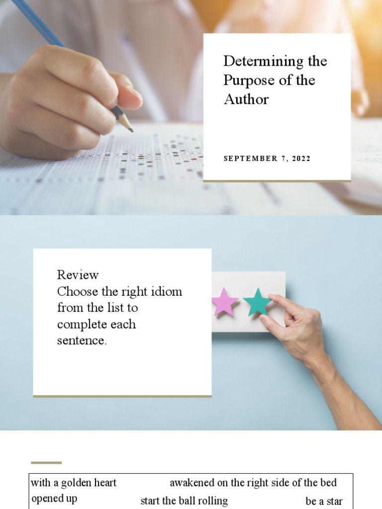 Determining The Purpose of The Author | PDF