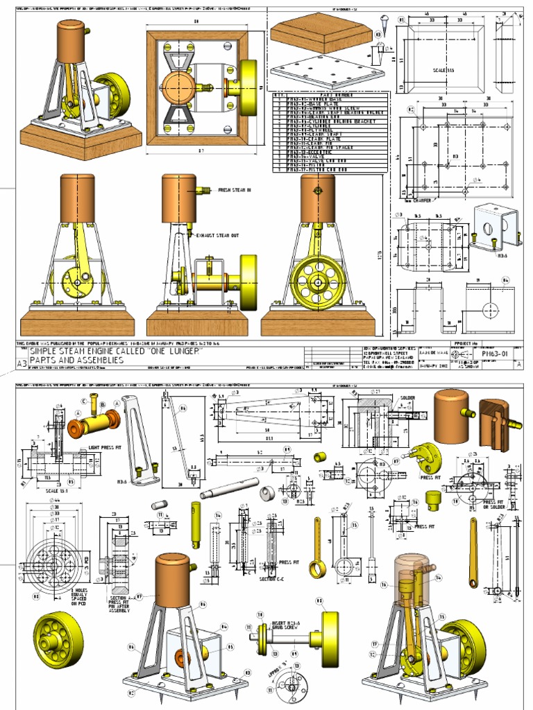 One Lunger Steam Engine 03 | PDF | Manufactured Goods | Mechanical ...