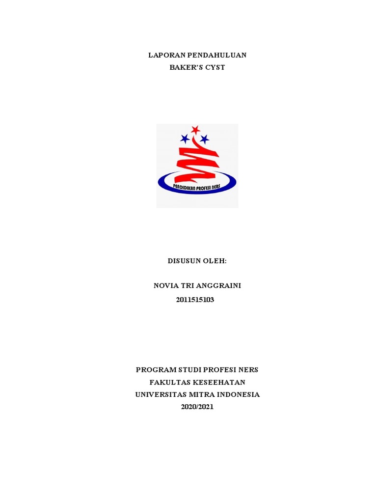 Kista Baker: Definisi dan Penanganan | PDF