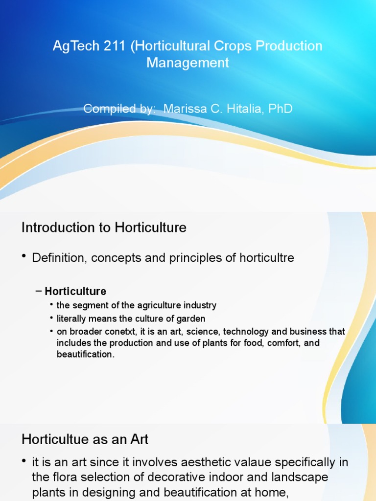 Chapter 1 Final | PDF | Horticulture | Plants