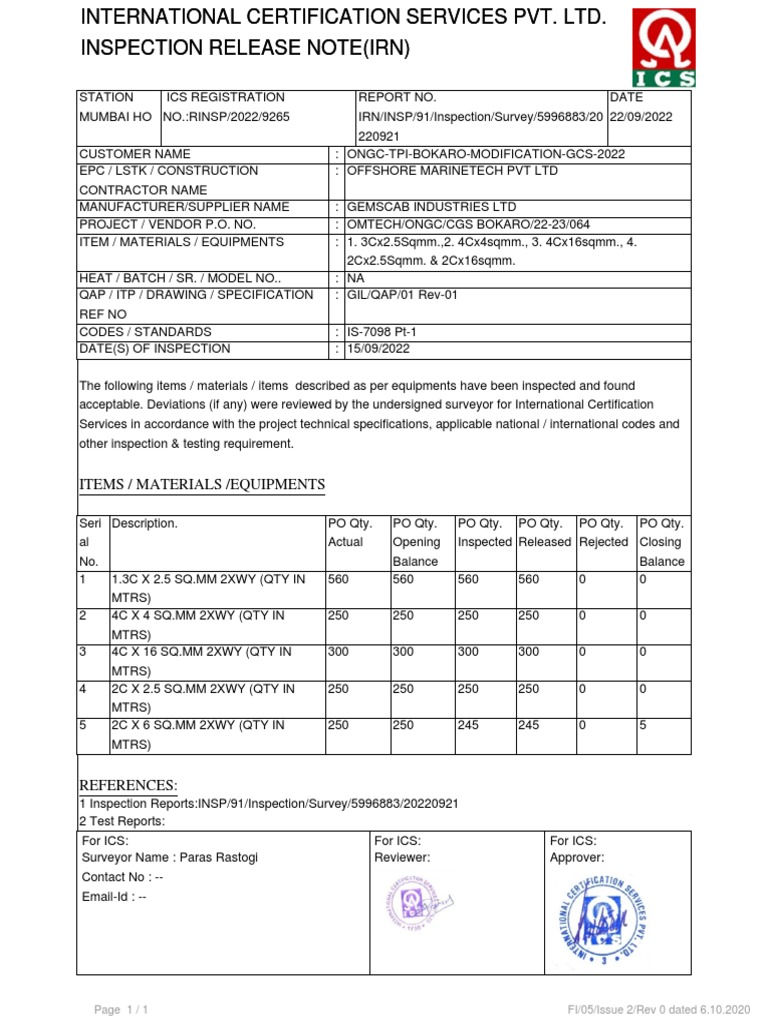 Mumbai Inspection Release Note | PDF | Systems Engineering | Business ...