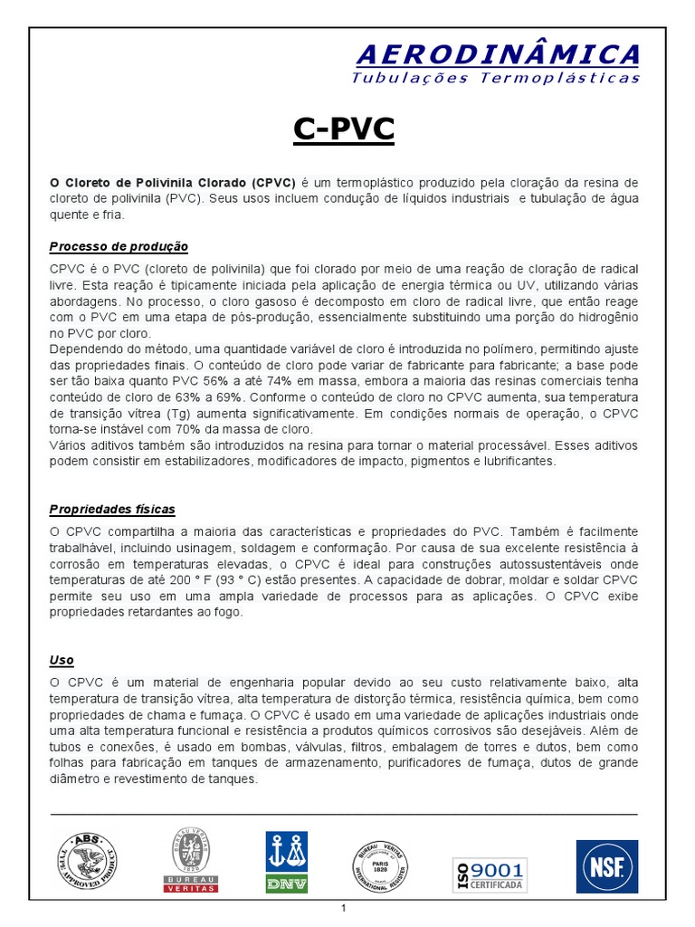 PVC - C - 02 Plastic Piping | PDF | Cloreto de polivinila (PVC) | Cloro