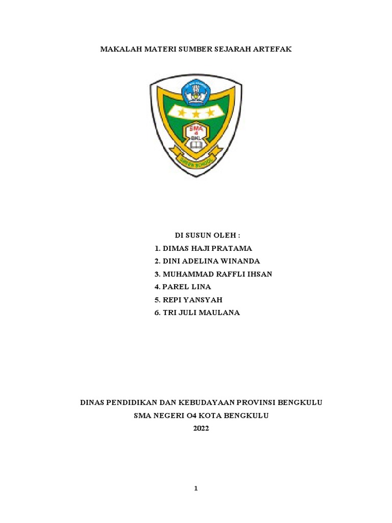 Sumber Sejarah Artefak dan Contohnya | PDF