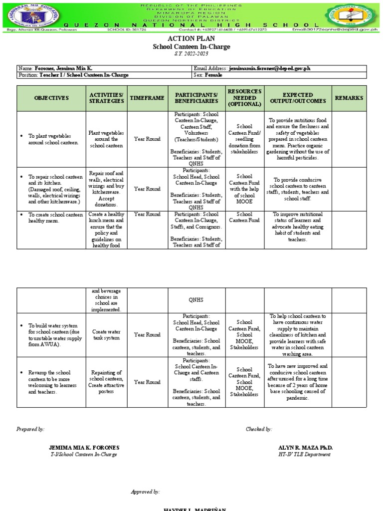 Action Plan | PDF | Nutrition | Diet & Nutrition