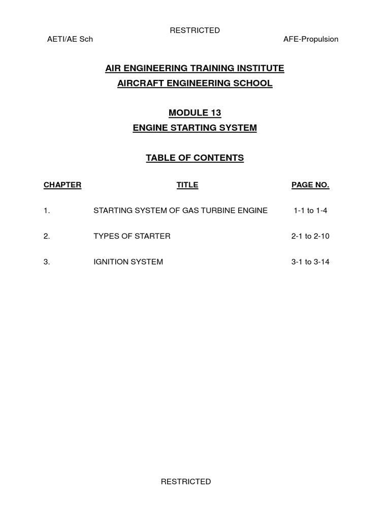 Gas Turbine Engine Starting Systems | PDF | Internal Combustion Engine ...