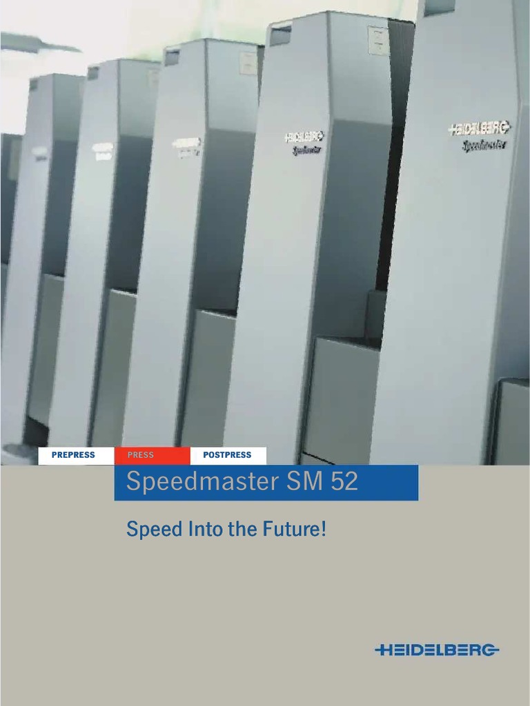 Heidelberg Speedmaster SM52 Series Old ENG | PDF | Touchscreen | Printing