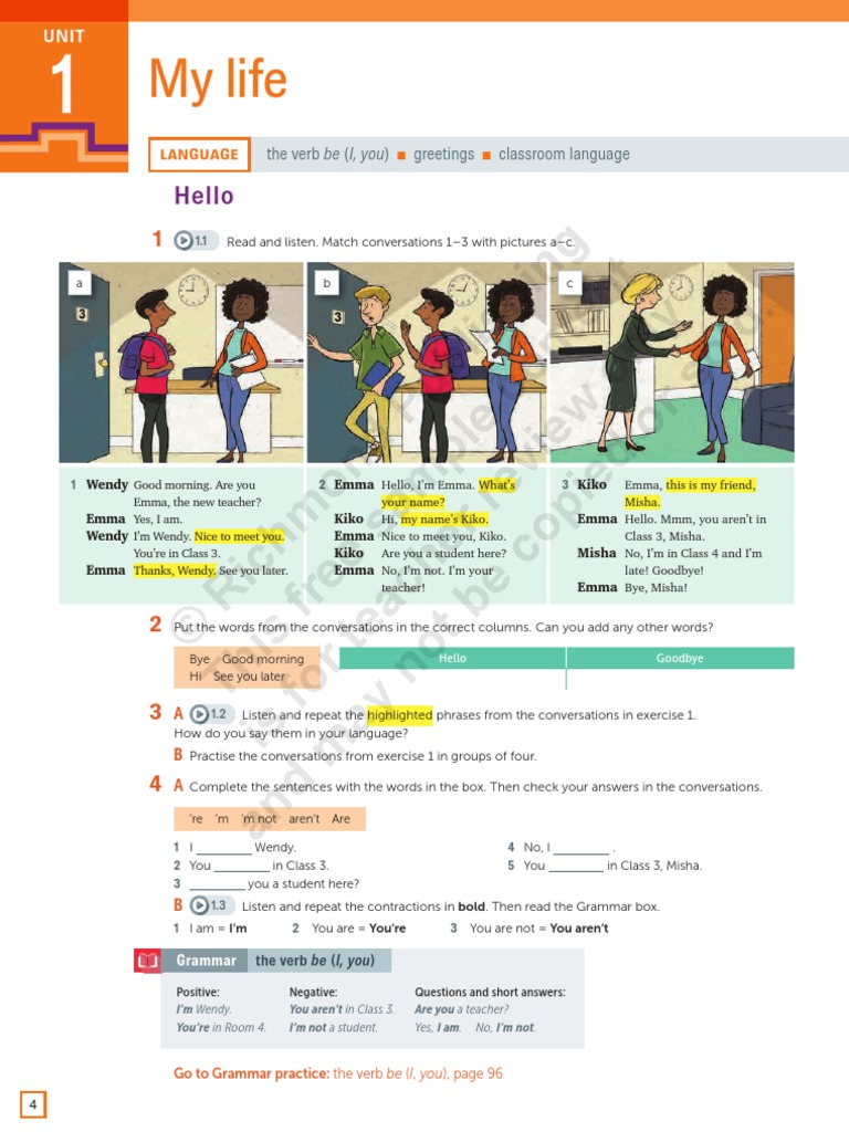 Personal Best British Edition A1 Students Book SU 1 | PDF | Human ...