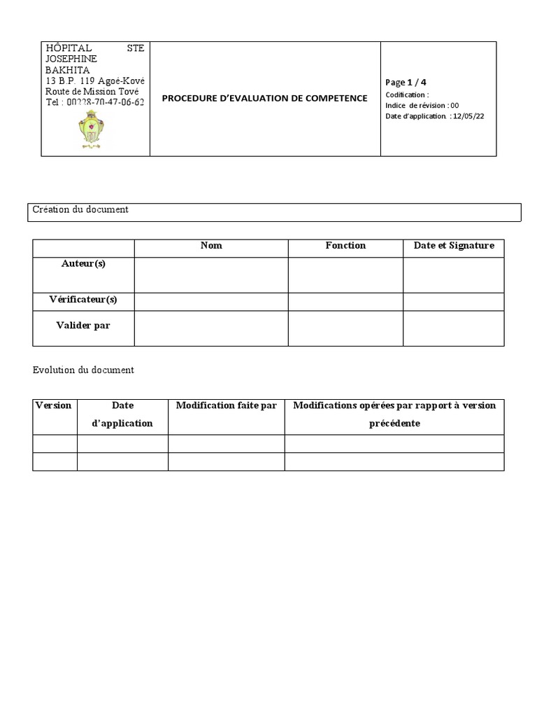 Procedure Evaluation Competence | PDF | Compétence (Ressources humaines)