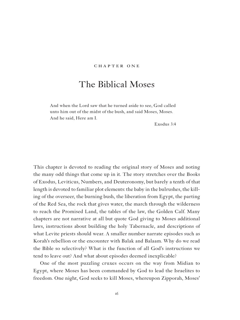 ch01 | PDF | Moses | Book Of Exodus