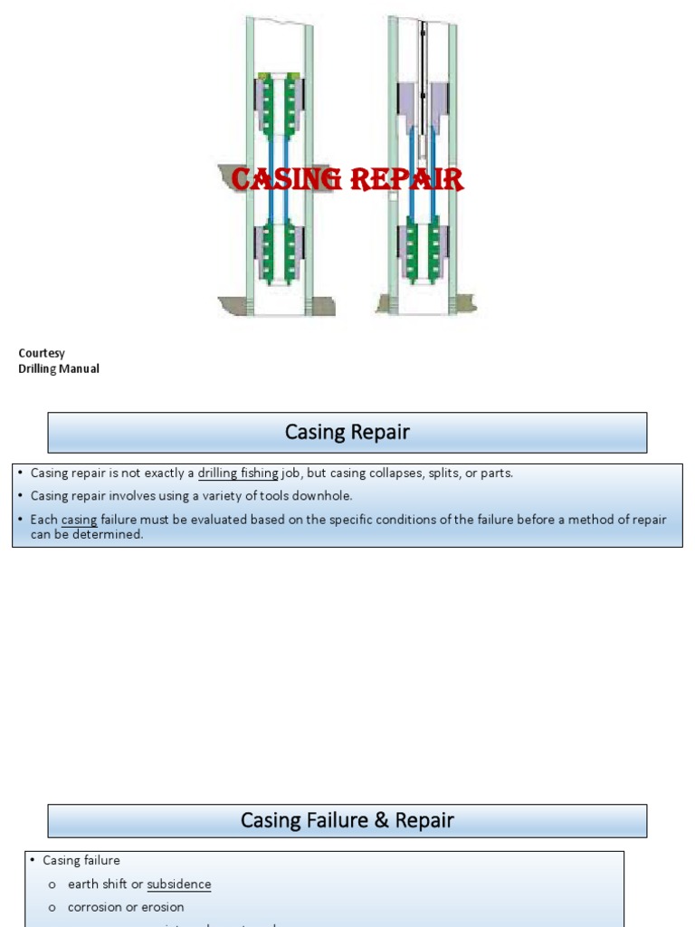 Casing Repair | PDF | Casing (Borehole) | Pipe (Fluid Conveyance)