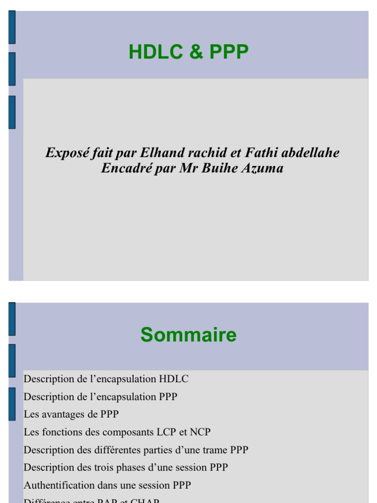 HDLC & PPP | PDF | Protocoles réseau | Domaines de l'informatique