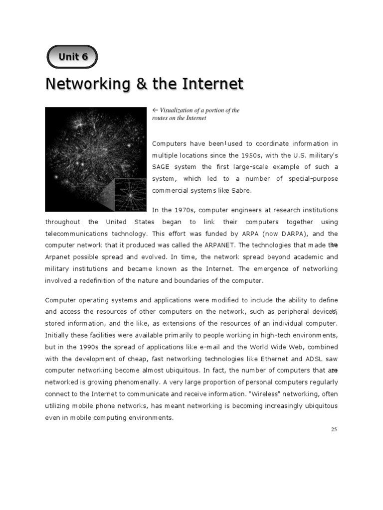 Unit 6 Networking | PDF | Computer Network | Internet