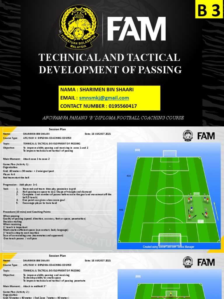 3 Tech and Tac Dev of Passing | PDF | Sports | Team Sports