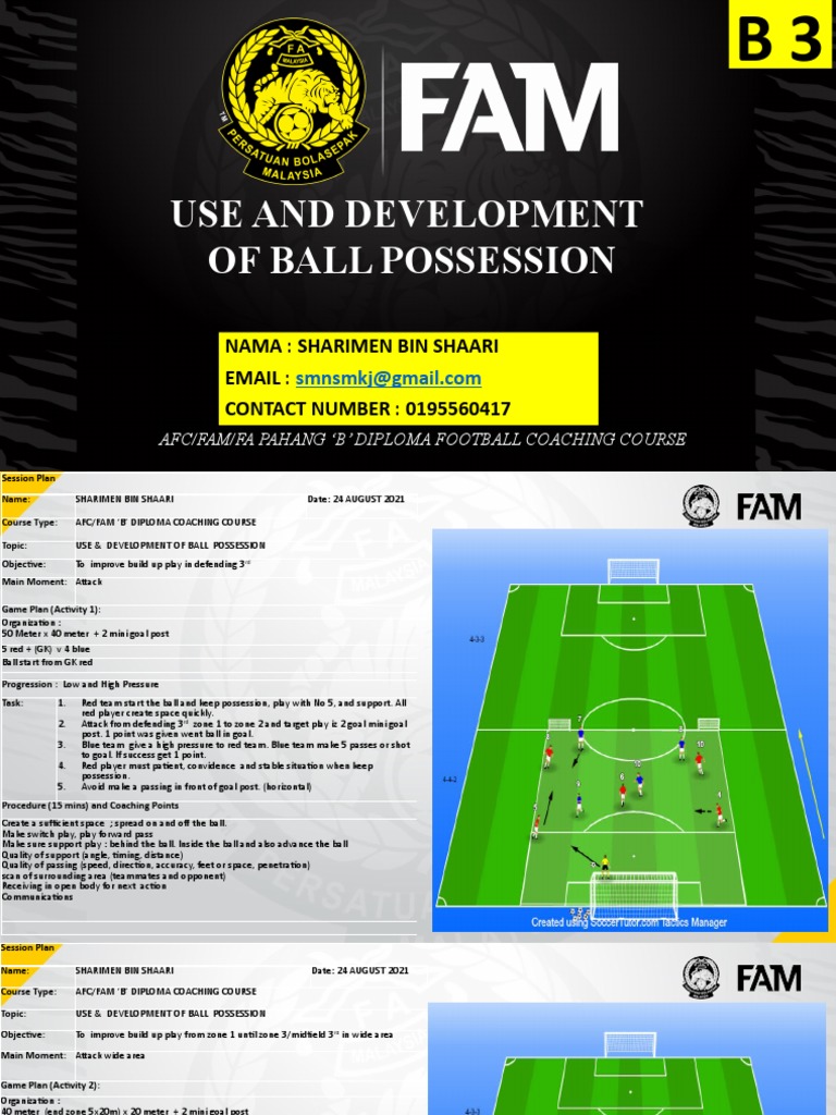 Developing Ball Possession Through Progressive Small-Sided Games | PDF ...