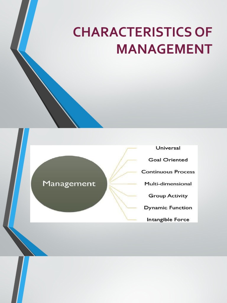 Characteristics of Management | PDF | Goal | Human Resources