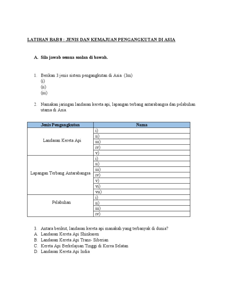 Latihan Bab 8 T2 | PDF