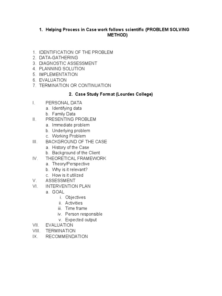 Helping Process in Case Work | PDF | Social Work | Mediation