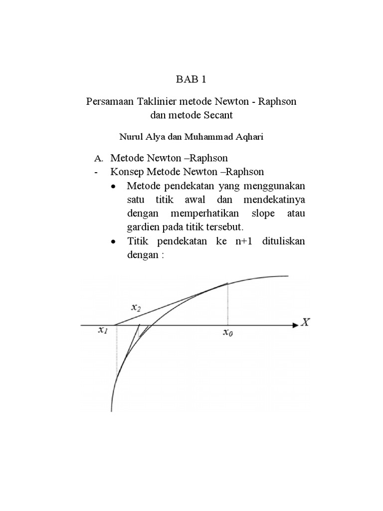 Metode Newton-Raphson dan Secant | PDF | Metode & Bahan Ajar