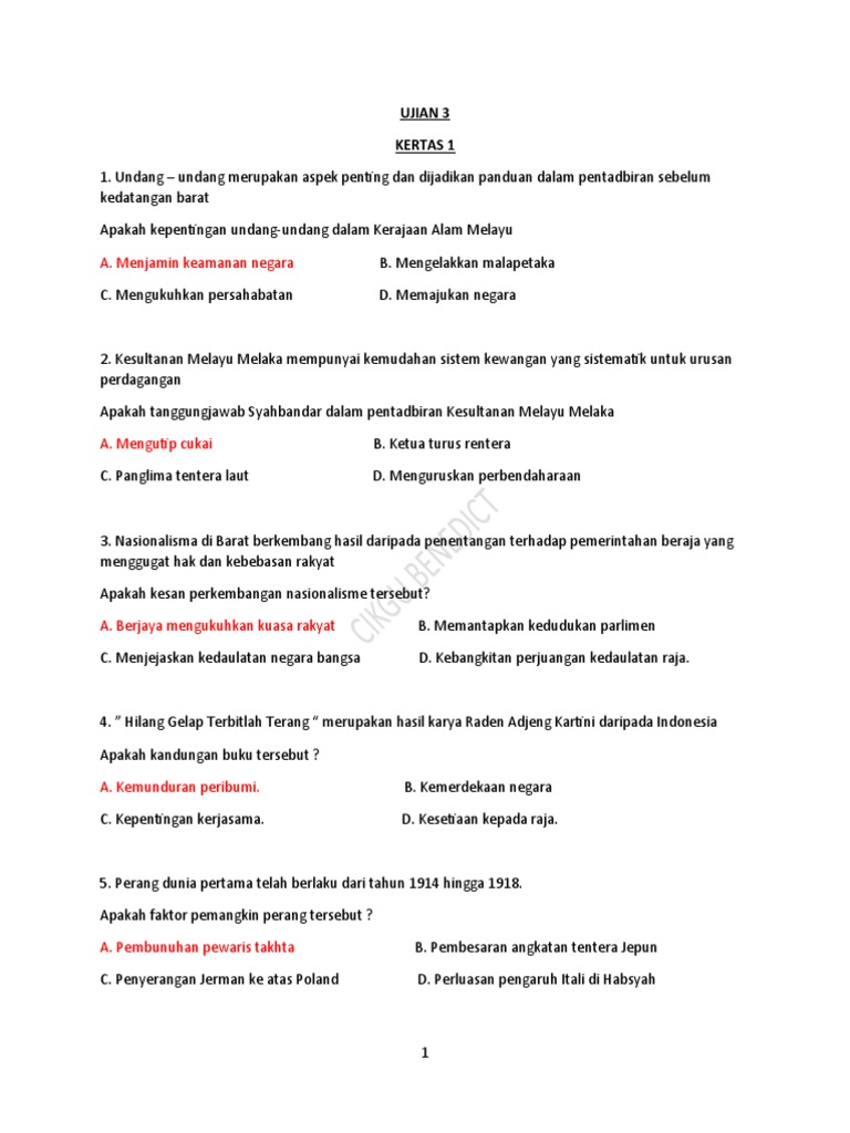 Ujian 3 + Skema | PDF