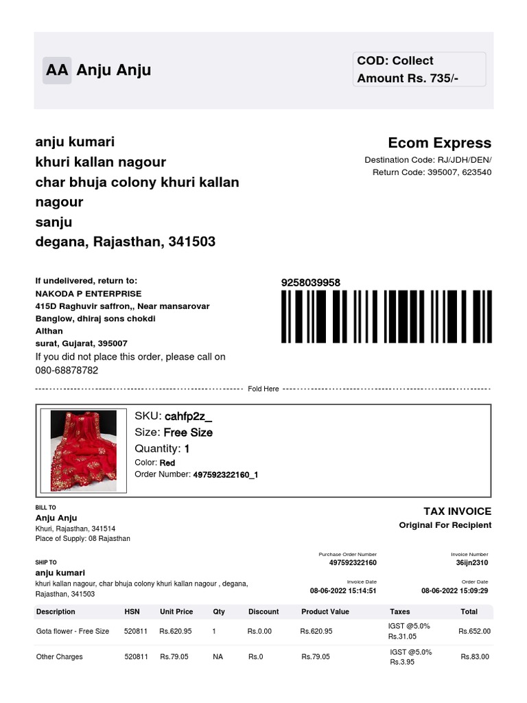 Sub Order Labels | PDF