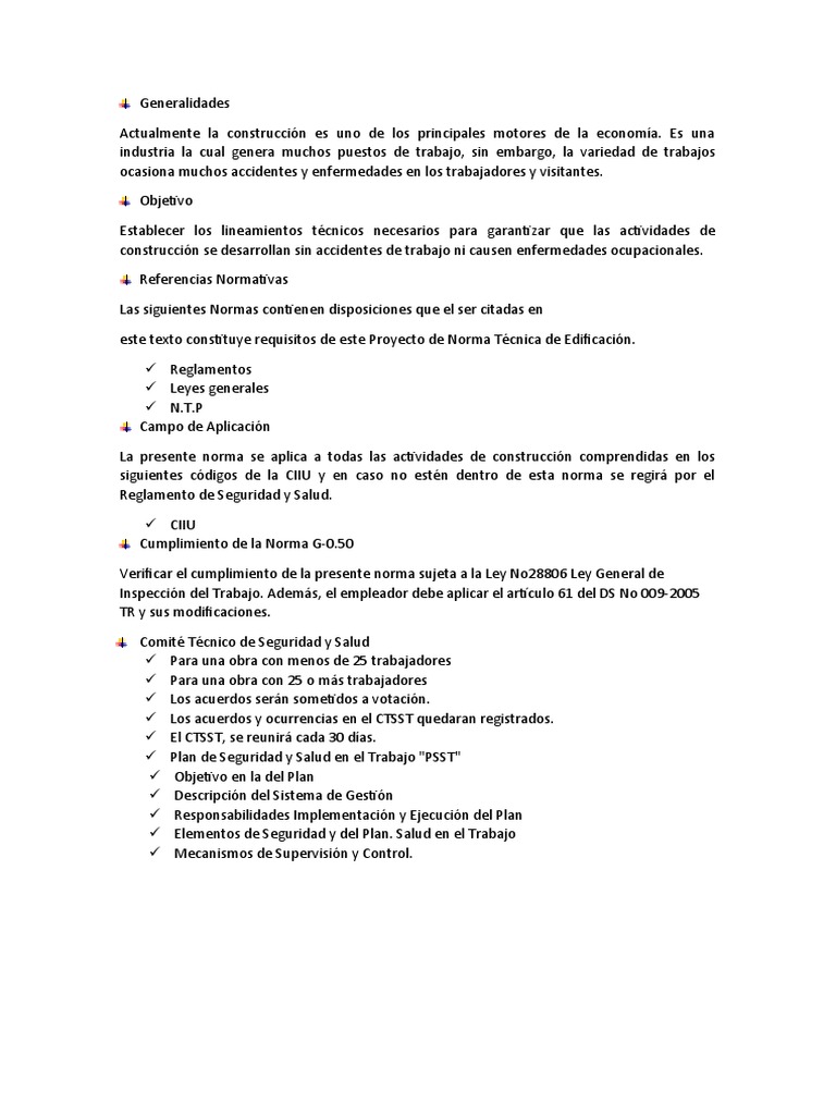 Resumen Norma G-050 | PDF