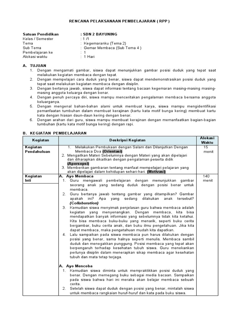 Tema 2 Subtema 4 Pembelajaran 1 | PDF