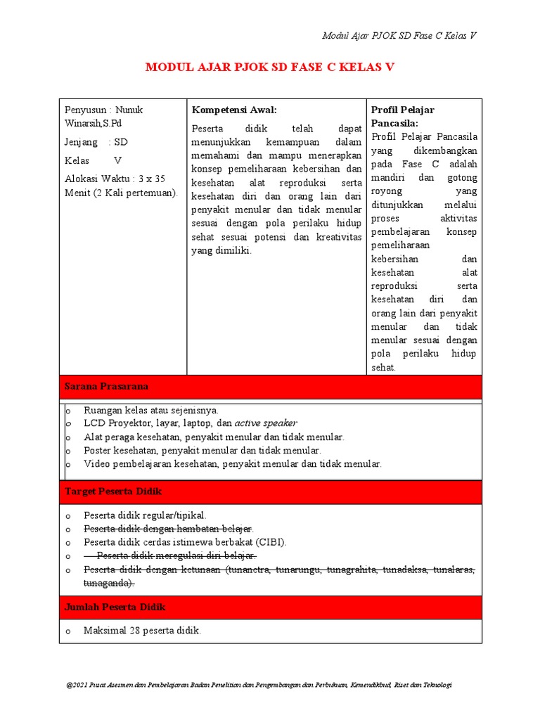 13 Modul Ajar Pola Perilaku Hidup Sehat - 27 - 07 - 2021 | PDF