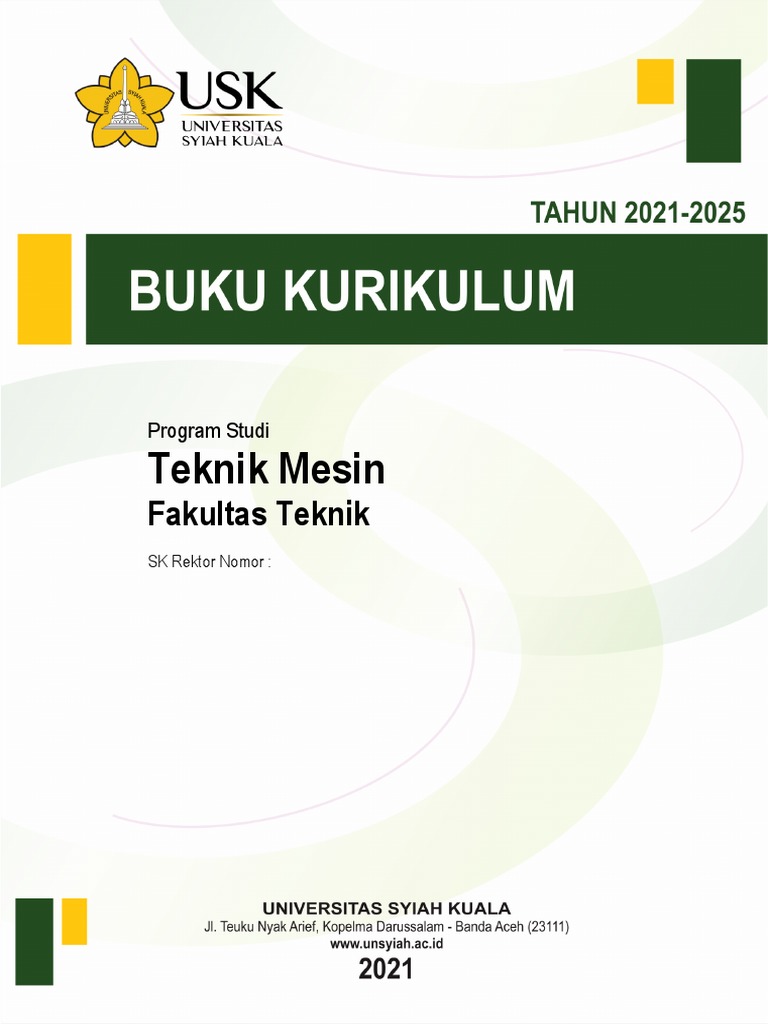 Httpmesin - Unsyiah.ac - Idwp Contentuploads202108BUKU KURIKULUM PSTM 2021 2025 FINAL - PDF 3 | PDF