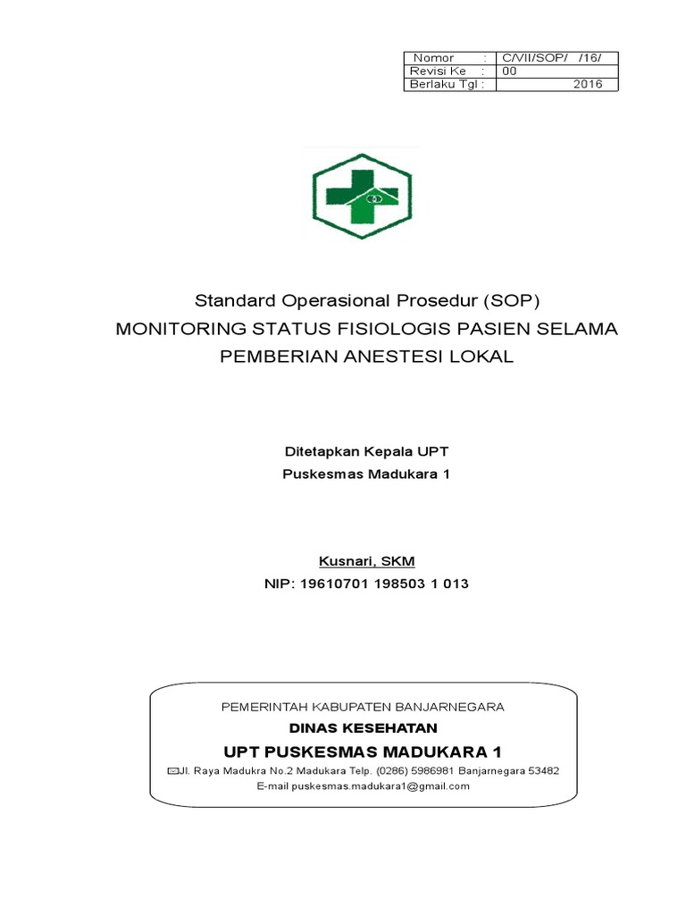 Sop Monitoring Status Fisiologis Pasien | PDF