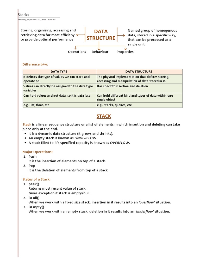 Stacks Lifo Data Structure For Efficient Data Retrieval Pdf Algorithms And Data Structures