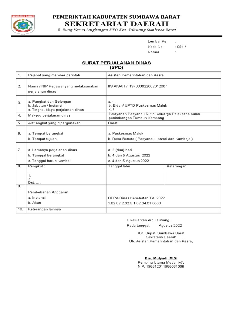 FORM SPD Pendampingan Pemantauan Tumbuh Kembang Balita | PDF