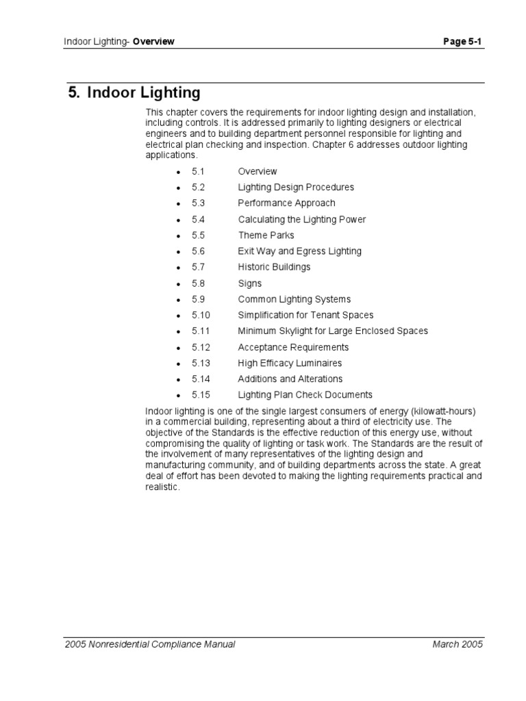 5 Indoor Lighting | PDF