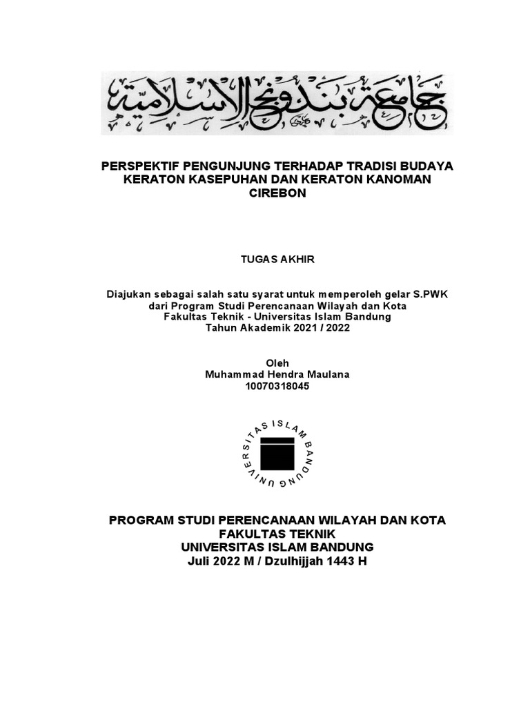 Tugas Akhir - Muhammad Hendra Maulana - 10070318045 | PDF